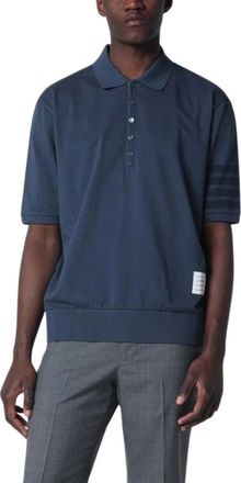 Thom Browne Baumwoll-Polo - - Tops - Herren - Blau - M