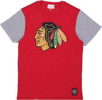 Mitchell & Ness NHL Color Blocked Tee Chibla - - Tops - Herren - Rot - XL