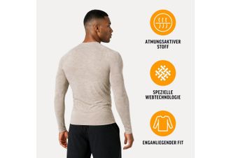 Smilodox Longsleeve Varek Herren, Compressionshirt langarm, Shaped Fit, Camouflage, Gym Compression Fit, Seamless, atmungsaktiv, Body Mapping, Stretch