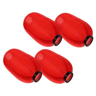 DOITOOL Chinesische Stil Deko Laternen Rote Stofflaternen Garten Terrasse H&auml;ngende Au&szlig;enbeleuchtung F&uuml;r Restaurant Fenster Gartendekor