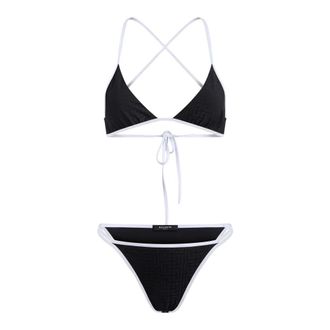 Balmain Monogram Lycra Badeanzug - - Swimwear - Damen - Schwarzk - M