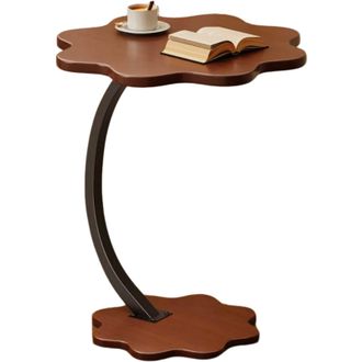 Generic Beistelltisch Klein Nachtisch Small Table Holz Minitisch Tisch Sofatisch Couchtisch Kaffeetisch for Wohnzimmer Schlafzimmer Balkon Blumenzimmer(Walnut