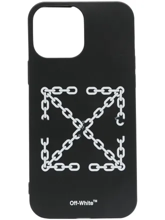 Off-white coque diPhone 13 Pro Max &agrave; imprim&eacute; graphique - Noir