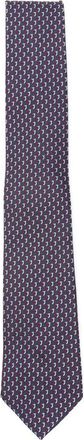 Ferragamo Homme, Accessoires, Multicolore, Taille: ONE Size Cravate Jacquard Bicolor Gancini