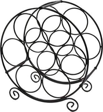 Generic Freistehendes Weinregal, Flaschenhalter aus Metall, Rundes Design, Stabil und Belastbar, Stilvoll und Langlebig, Geeignet für Bar/Küche/Restaurant