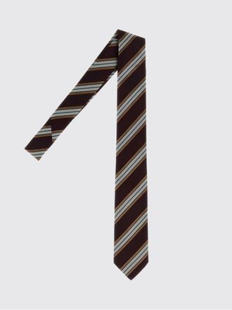 Dries Van Noten Cravate classique en pure soie &agrave; rayures multicolores