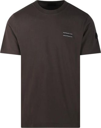Moncler Homme, Tops, Brun, Taille: XL Logo Cotton Jersey T-Shirt
