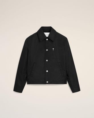 Ami Blouson Noir Boutonn&eacute; Rivet Ami De Coeur en Nylon Noir - XXL - Unisex