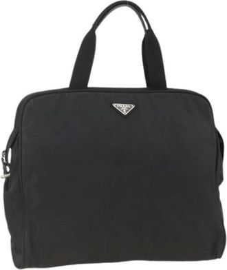 Prada Sac &agrave; main vintage Prada en nylon doccasion - Femme - Pre-owned - Noir - Taille: ONE Size
