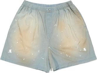 Acne Studios short à logo imprimé - Bleu