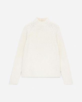 Arket Rippstrickpullover -Wei&szlig;