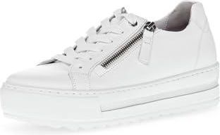 Gabor Baskets basses pour femme, largeur suppl&eacute;mentaire mod&eacute;r&eacute;e (G), Blanc 50, 41 EU