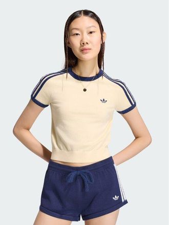 adidas T-Shirt KS7376 Creme Slim Fit