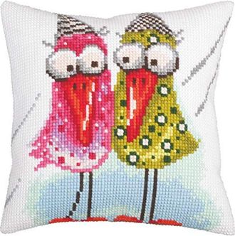 Collection D'Art Collection dArt CdA Kreuzstichkissen Zusammen 5265, 40x40cm, Stickbild vorgezeichnet