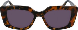 Karl Lagerfeld Damen Kl6125s Sonnenbrille, Gestreifter Tabak, One Size
