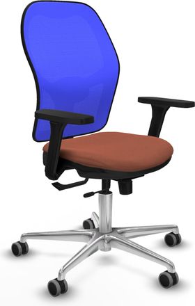 Piqueras y Crespo Drehbarer Schreibtischstuhl ohne Rollen, mit 3D-Armlehnen, h&ouml;henverstellbare Lendenwirbelst&uuml;tze, ausgestattet mit Syncro/Traslack und injiziertem Scha