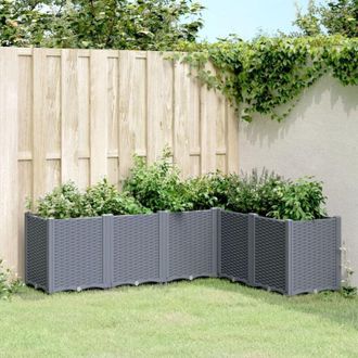 vidaXL Vidaxl - Jardini&egrave;re bleu gris 160x120x53 cm pp