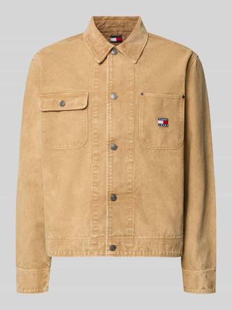 Tommy Jeans Regular Fit Jeansjacke aus reine Baumwolle mit Cordkragen
