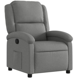 vidaXL Fauteuil inclinable gris fonc&eacute; tissu Vidaxl