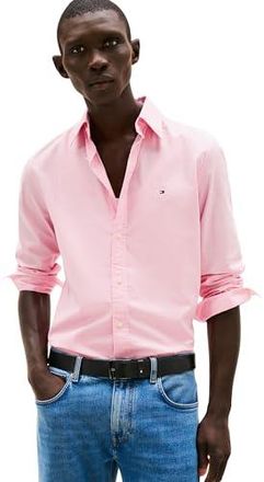 Tommy Hilfiger Chemise Homme Flex Poplin Solid Regular Fit, Rose (Classic Pink), XL