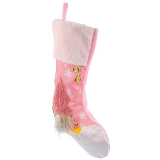 Cabilock Leuchtende Weihnachtsstr&uuml;mpfe H&auml;ngende Sockenanh&auml;nger Weihnachtsdeko Tasche f&uuml;r Rosa ohne Batterien