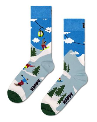 Happy Socks Socken mit Snowboarder-Motiven in
