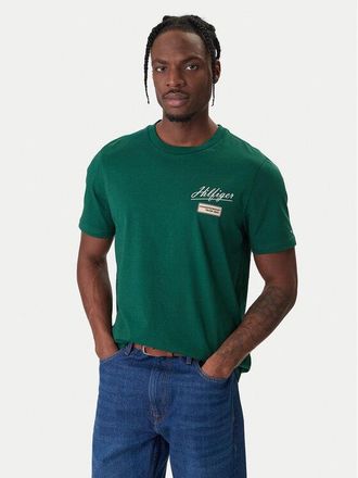 Tommy Hilfiger T-Shirt Modern Ath Graphic MW0MW41471 Gr&uuml;n Regular Fit