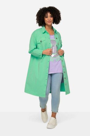 Angel Of Style Sommerjacke Hemd Twill Hemdkragen R&uuml;ckendruck Langarm