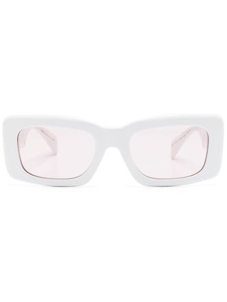 Versace lunettes de soleil à monture rectangulaire - Blanc