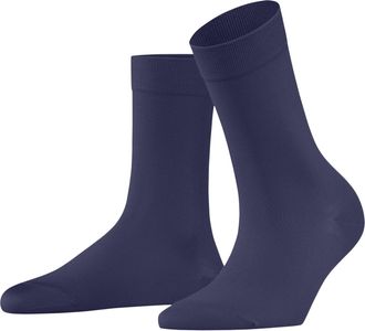 Falke Damen Socken Cotton Touch W So Baumwolle einfarbig 1 Paar, Schwarz Ink 6037, 39-42