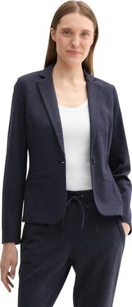 Tom Tailor Damen 1044580 Regular Fit Twill Blazer, 27650-Navy Structure, S