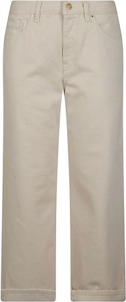 Moncler Femme, Jeans, Beige, Taille: 38 FR Cropped Jeans
