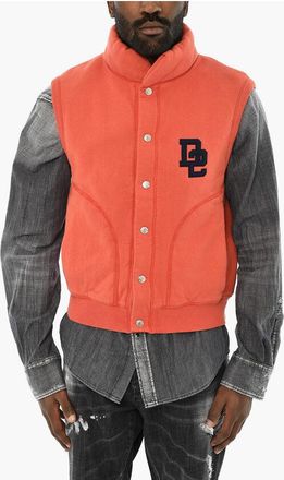 Dsquared2 Sleeveless Cotton Sweatshirt with Snap Buttons Gr&ouml;&szlig;e M