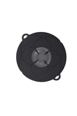 Kochblume S &Oslash;14-18cm | Silikon &Uuml;berkochschutz | Spritzschutz | Universaldeckel | Premium-Silikon & BPA frei| Hitzbest&auml;ndig | Sp&uuml;lmaschinenfest | Farbe: anthrazi