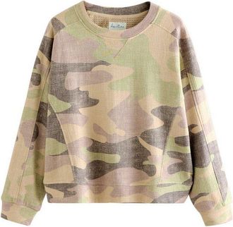 Next Sweater Sweatshirt mit Waffelstruktur aus 100 % Baumwolle (1-tlg)