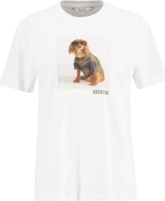 Barbour Femme, Tops, Blanc, Taille: 40 FR Marine T-Shirt