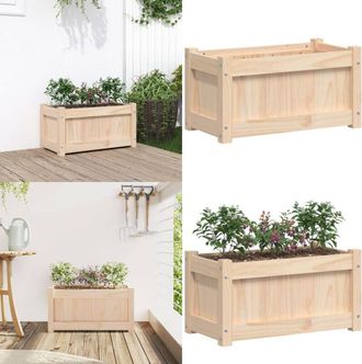 vidaXL Vidaxl - Jardini&egrave;re dext&eacute;rieur 60x31x31 cm bois de pin massif - Jardiniered Exterieure - Pot De Fleurs Ext&eacute;rieur - Jardini&egrave;re Bois - Bac &agrave; Fleurs