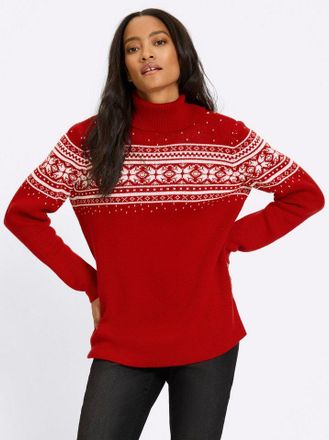 Heine Strickpullover Pullover Langarm Jacquard