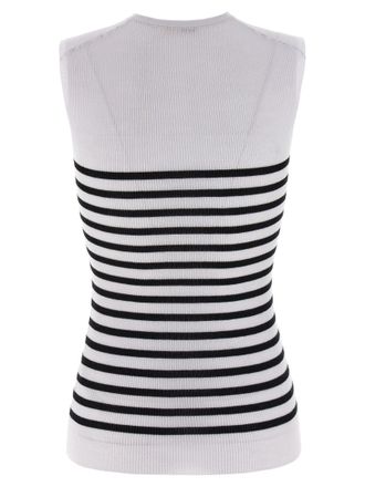 Khaite Womens Bicolor Wool Sleeveles T-Shirt