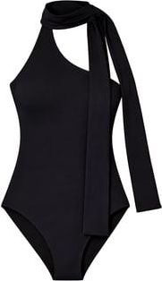 Shan Maillot de bain une pi&egrave;ce asym&eacute;trique avec foulard nouable