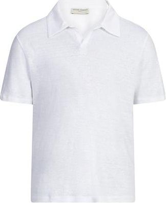 Officine G&eacute;n&eacute;rale Polo uni &agrave; manches courtes en lin