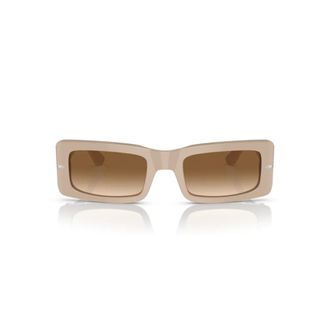 Persol Moderne rechteckige Sonnenbrille mit ikonischem Pfeildesign - - Accessories - Damen - Beige - 54 MM