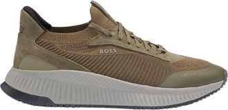 HUGO BOSS TTNM EVO Sneaker f&uuml;r Herren, Wildleder (Dunkelgr&uuml;n)