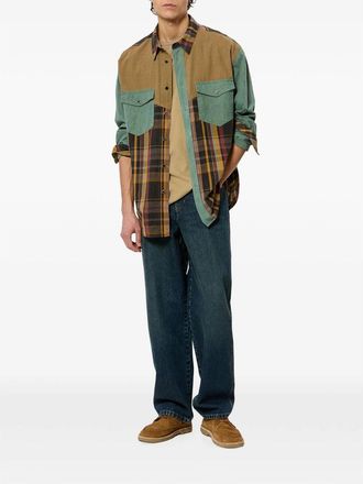 Isabel Marant Patchwork Check Cotton-Linen Shirt - Green