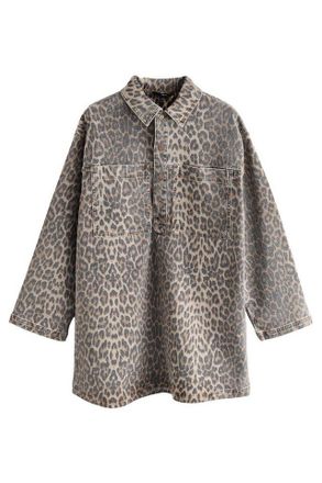 Next Minikleid Lang&auml;rmeliges Denim-Minikleid im Utility-Stil (1-tlg)