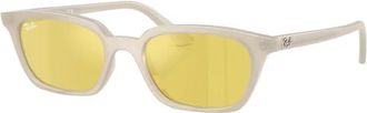 Ray-Ban Lunettes de soleil Zaya en blanc - Miroir jaune flash dor&eacute; par Ray Ban, 68086d - Blanc - Jaune Miroir Flash Or, Taille unique