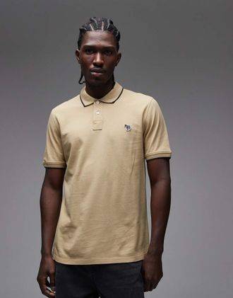 Paul Smith Polo &agrave; logo z&egrave;bre - Cr&egrave;me-Blanc