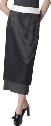R&oacute;he Femme, Jupes, Noir, Taille: 38 FR Inside Out Skirt