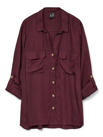 Vero Moda a/s Chemisier Vmbumpy L/S New Noos pour Femme, Vin, L