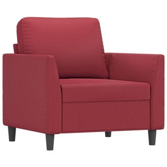 vidaXL Fauteuil Rouge bordeaux 60 cm Similicuir Vidaxl
